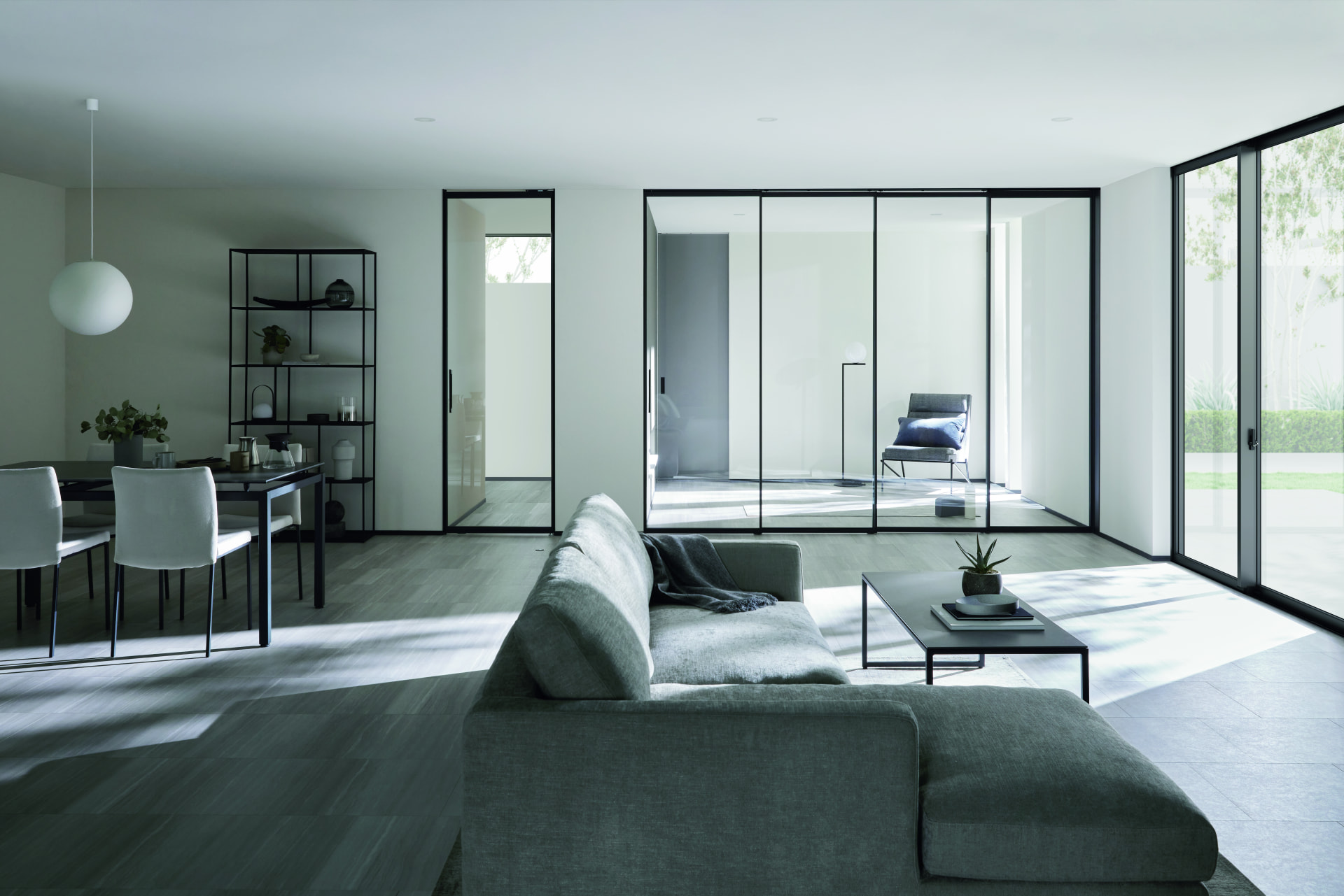 仕切りながら空間に開放感をもたらす LIXILのインテリア建材・ハイドアシリーズ 「Raffis」 | AXIS Web | デザインの視点で、人間の可能性や創造性を伝えるメディア